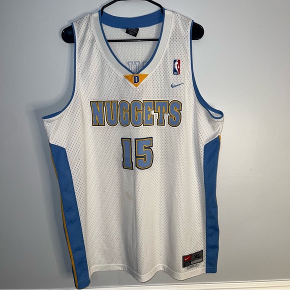 Nike | Shirts | Vintage Denver Nuggets Basketball Jersey Mens Xl White ...
